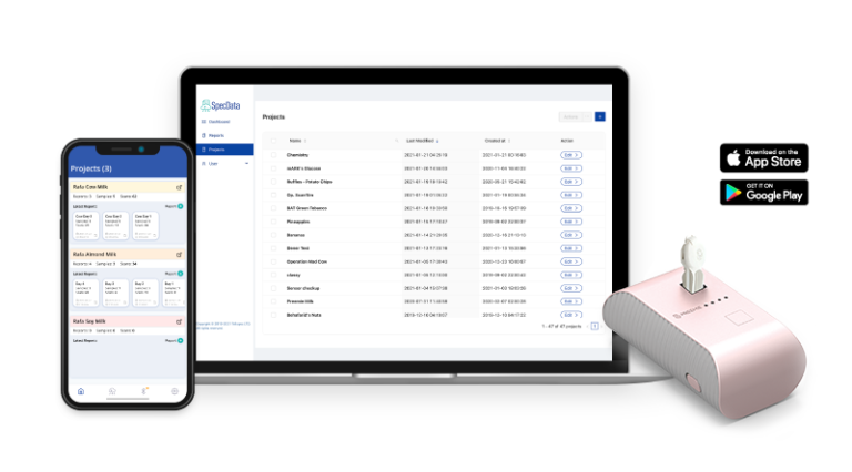SpecData | Spectral Data Collection & Cloud Analysis Software - Tellspec